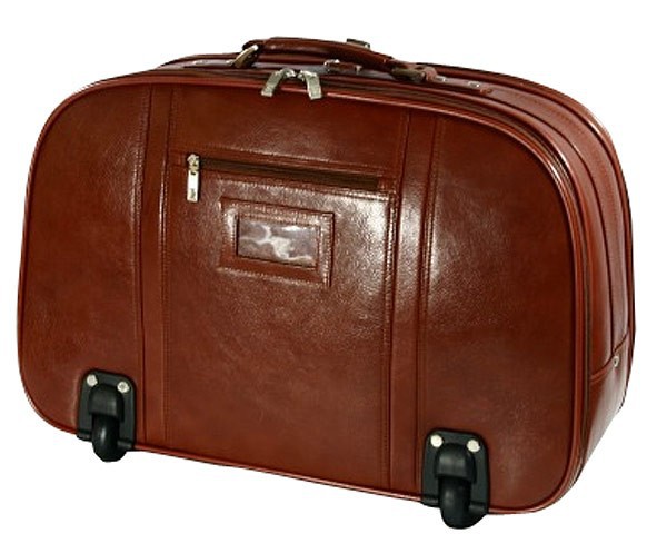 Full Grain Leather, Carry-on Rolling Briefcase 21″x13.75″x10″, Brown ...
