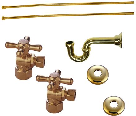 Kingston Brass Kpk102p Plumbing Supply Kits Combo, 1/2″ Ips Inlet, 3/8 ...