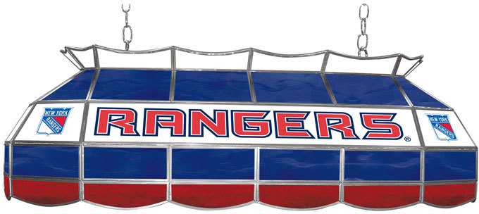 Nhl New York Rangers Stained Glass 40 Inch Lightin | Podspot