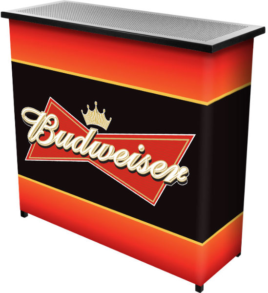 Budweiser Metal 2 Shelf Portable Bar Table | Pixolith